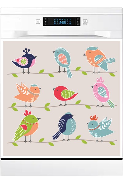 Ender Kuşlar Bulaşık Makinesi Sticker