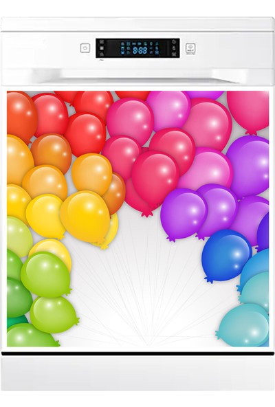 Ender Renki Balonlar Bulaşık Makinesi Sticker Ender Renki Balonlar Bulaşık Makinesi Sticker