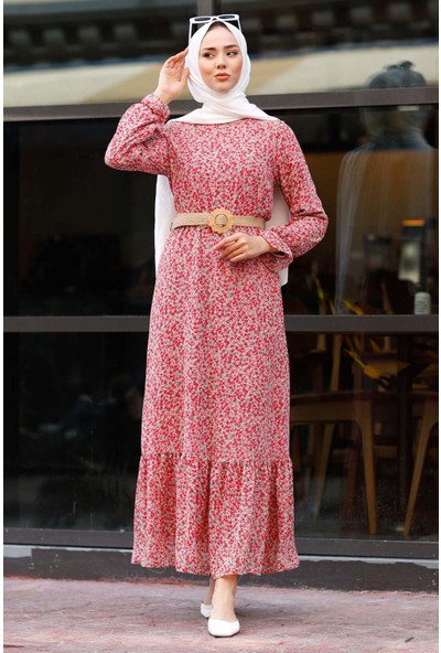 inStyle Çıtır Çiçekli 1015 Şifon Elbise - Mint inStyle Çıtır Çiçekli 1015 Şifon Elbise - Mint