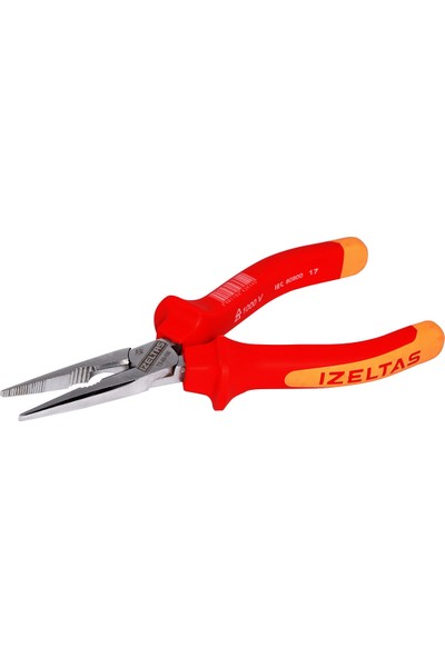 İZELTAŞ-3220136160-160 mm Uzun Düz Kargaburun Elektrikçi Izoleli 1000 V