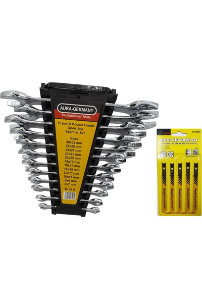 Makroyapimarket 12 Parça Düz Iki Ağız Anahtar Takımı Açık Ağız Makroyapimarket 12 Parça Düz Iki Ağız Anahtar Takımı Açık Ağız