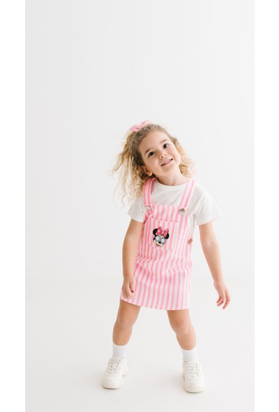 Minnie Mouse Lisanslı Çocuk Salopet Takım 17659