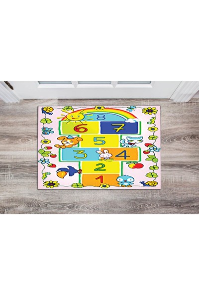 Kiparis Hayvan Seksek Çocuk Odası Kapı Paspası