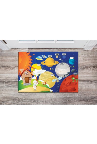 Kiparis Astronot ve Uzay, Çocuk Odası Kapı Paspası Kiparis Astronot ve Uzay, Çocuk Odası Kapı Paspası
