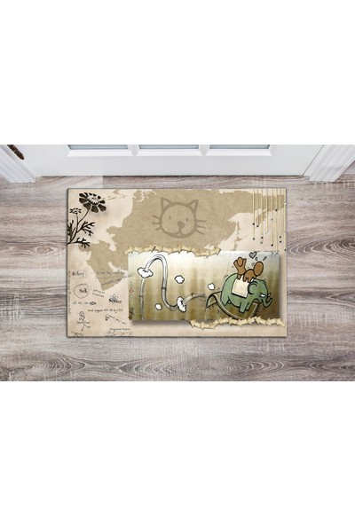 Kiparis Graffiti 7 Genç Odası Kapı Paspası