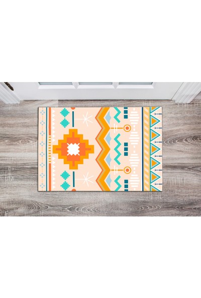 Kiparis Renkli Geometrik6 Kapı Önü, Bina Içi ve Dışı Paspası