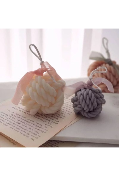 Arma Bebe Butik Büyük Örgü Mum Kalıbı