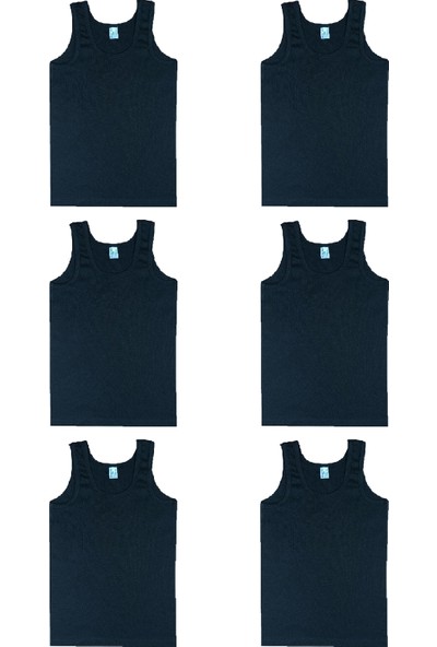 Bluence Erkek Çocuk Siyah Ribana Pamuklu 6 Lı Atlet Bluence Erkek Çocuk Siyah Ribana Pamuklu 6 Lı Atlet
