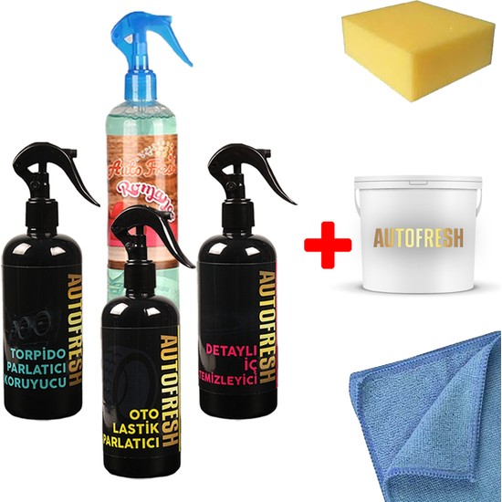 Auto Fresh 7'li Araç Temizlik Bakım Seti Oto Bakım Seti Fiyatı