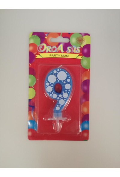 Event Party Store Pasta Mumu Rakam 9 Mavi Puanlı Event Party Store Pasta Mumu Rakam 9 Mavi Puanlı