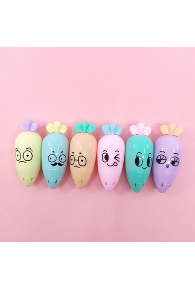 Şeker Ofisi Yüzlü Fosforlu Havuç Kalem 6'lı