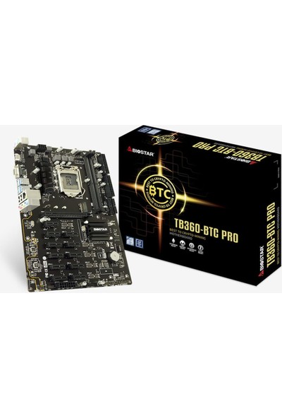 Biostar TB360-BTC Pro Intel B360 2666MHz DDR4 1151 Pin ATX Anakart Biostar TB360-BTC Pro Intel B360 2666MHz DDR4 1151 Pin ATX Anakart