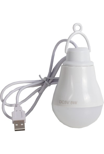 Powermaster PM-12765 5W 6V USB Kablolu 1 m LED Ampul Beyaz