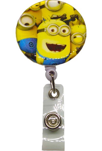 Stormistoretr Minions Damla Baskı Yoyo ve Yaka Kartlığı