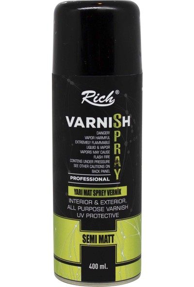 Rich Yarı Mat Sprey Vernik 400ML. Rich Yarı Mat Sprey Vernik 400ML.