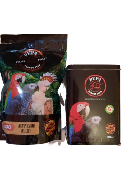 Pupa Papağan Taneli Meyveli Yem 1 kg + 1 kg Pelet Yem