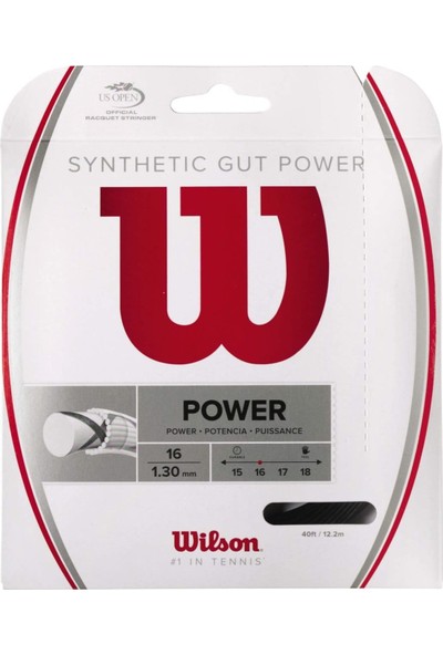 Wilson Synthetic Gut Power Raket Kordajı 1,30 Mm. Kordaj Siyah WRZ945200
