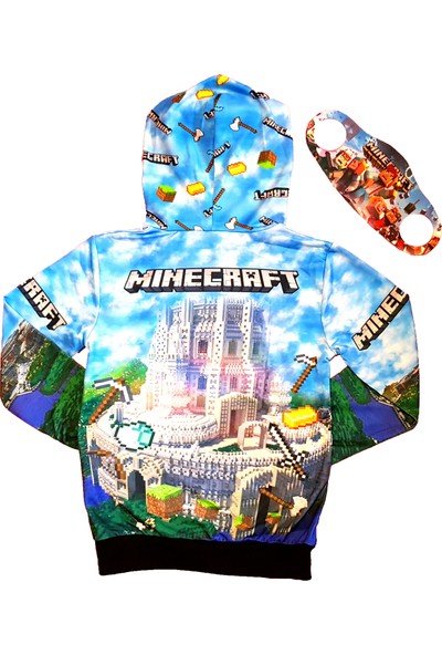 Minecraft Sweatshirt Özel Tasarım Full Dijital Baskı Minecraft Sweatshirt Özel Tasarım Full Dijital Baskı