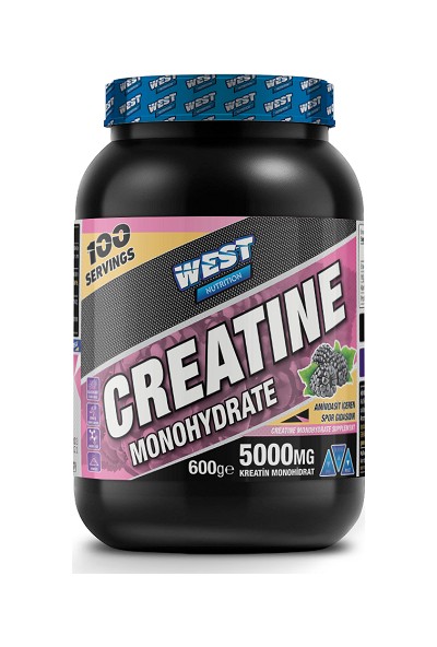 West Nutrition Creatine Monohydrate 600 gr - Böğürtlen Aromalı West Nutrition Creatine Monohydrate 600 gr - Böğürtlen Aromalı