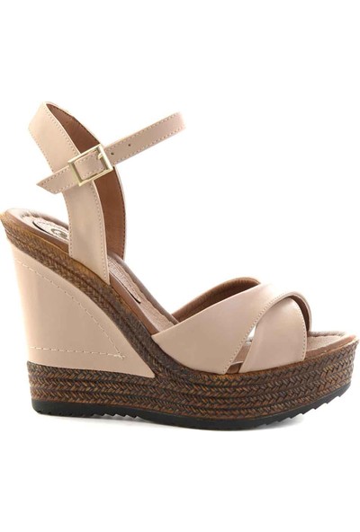 Bambi Nude Dolgu Topuklu Ayakkabı K059310709