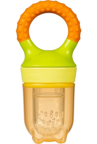 Wee Baby Meyve Süzgeci Yeşil-Turuncu 6+ Ay Diş Kaşıyıcı Özellikli