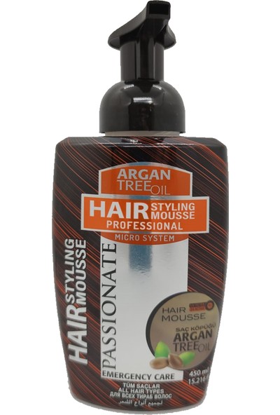 Passionate Tüm Saçlar Için Argan Özlü Saç Köpüğü 450 ml Passionate Tüm Saçlar Için Argan Özlü Saç Köpüğü 450 ml