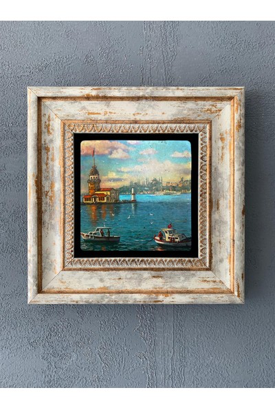 Oscar Stone Decor Çerçeveli Taş Duvar Dekoru 20 x 20 cm CDD1-40-022