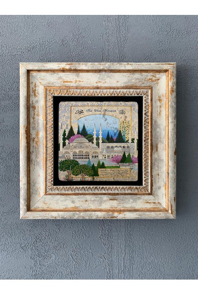 Oscar Stone Decor Çerçeveli Taş Duvar Dekoru 20 x 20 cm CDD1-40-046