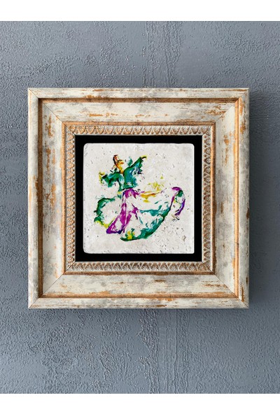 Oscar Stone Decor Çerçeveli Taş Duvar Dekoru 20 x 20 cm CDD1-40-071