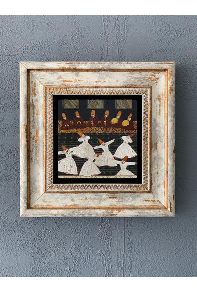 Oscar Stone Decor Çerçeveli Taş Duvar Dekoru 20 x 20 cm CDD1-40-094