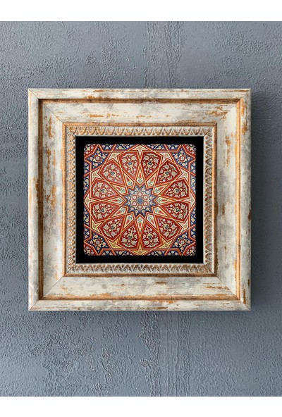 Oscar Stone Decor Çerçeveli Taş Duvar Dekoru 20 x 20 cm CDD1-40-181