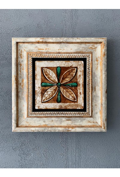 Oscar Stone Decor Çerçeveli Taş Duvar Dekoru 20 x 20 cm CDD1-40-228