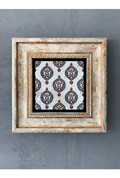 Oscar Stone Decor Çerçeveli Taş Duvar Dekoru 20 x 20 cm CDD1-40-216