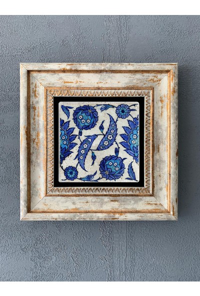 Oscar Stone Decor Çerçeveli Taş Duvar Dekoru 20 x 20 cm CDD1-40-220