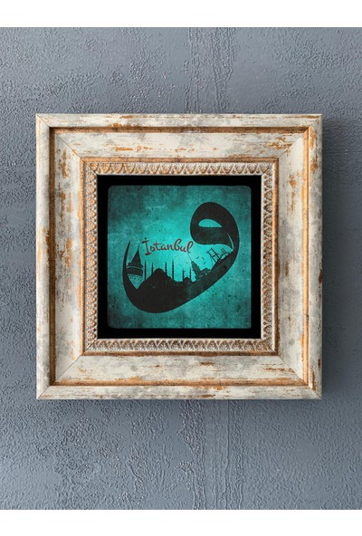 Oscar Stone Decor Çerçeveli Taş Duvar Dekoru 20 x 20 cm CDD1-40-379