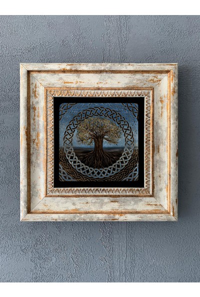 Oscar Stone Decor Çerçeveli Taş Duvar Dekoru 20 x 20 cm CDD-40-544