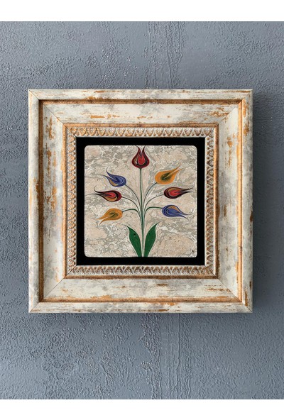 Oscar Stone Decor Çerçeveli Taş Duvar Dekoru 20 x 20 cm CDD1-40-499