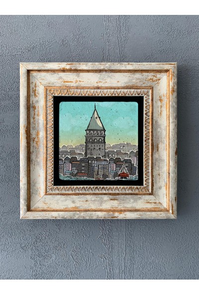 Oscar Stone Decor Çerçeveli Taş Duvar Dekoru 20 x 20 cm CDD-40-045