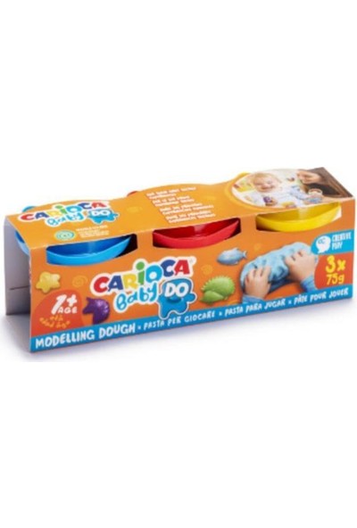 Carioca Bebek Oyun Hamuru 3 Renk x 75 gr 1+ Yaş Car4 Carioca Bebek Oyun Hamuru 3 Renk x 75 gr 1+ Yaş Car4