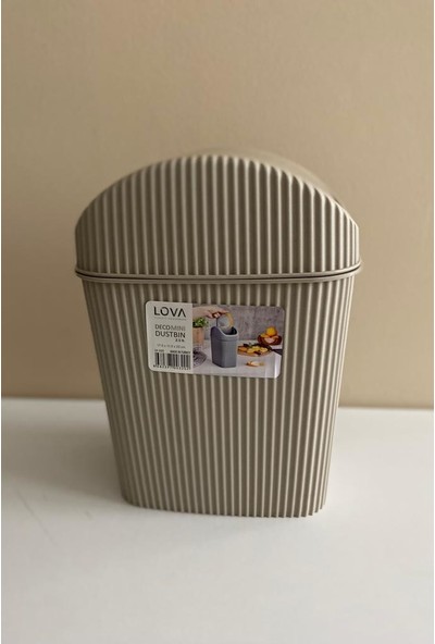 Tezgah Üstü Mini Çöp Kovasi Krem 2,5 Lt