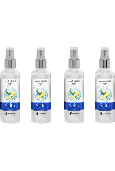 Selin Nemlendirici Limon Sprey Kolonya 100 ml x 4 Adet