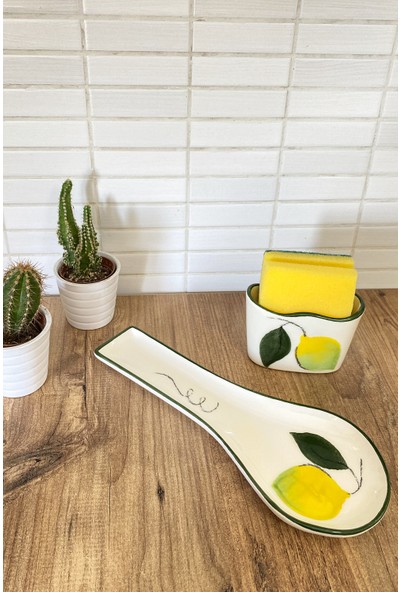 Kitchen Feel Kirli Kaşıklık Mutfak Seti Limon Desen Kitchen Feel Kirli Kaşıklık Mutfak Seti Limon Desen