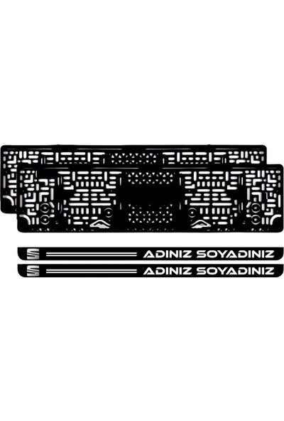 Kapbirhediye Kişiye Özel Seat Tasarımlı Araç Plakalık (Siyah) Kapbirhediye Kişiye Özel Seat Tasarımlı Araç Plakalık (Siyah)
