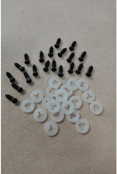 Platin Hediyelik 50 Adet 6 mm Amigurumi Bebek Siyah Vidalı Göz Platin Hediyelik 50 Adet 6 mm Amigurumi Bebek Siyah Vidalı Göz
