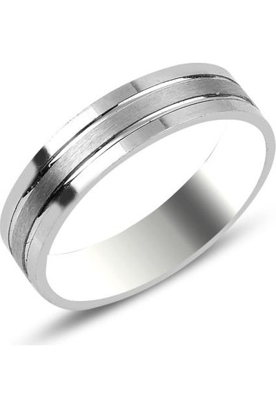 Angemiel Broseli Desenli 4mm Sade Alyans Angemiel Broseli Desenli 4mm Sade Alyans