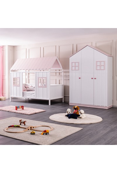 Setay Montessori Çocuk Odası, Bodrum Lüx Montessori Çocuk Odası Takımı (Karyola + Dolap)