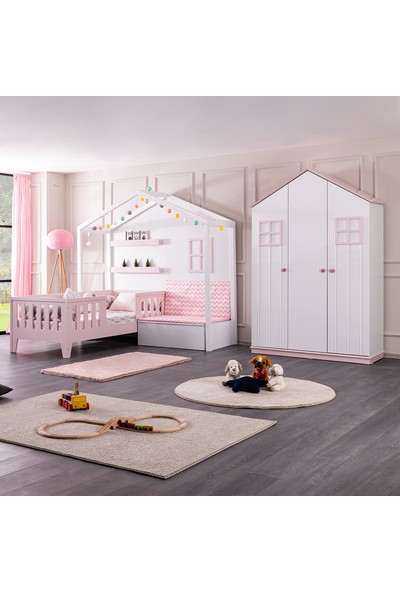 Setay Montessori Çocuk Odası, Çeşme Sedirli Montessori Çocuk Odası Takımı (Sedirli Karyola + Dolap) Setay Montessori Çocuk Odası, Çeşme Sedirli Montessori Çocuk Odası Takımı (Sedirli Karyola + Dolap)