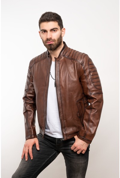 Deri Effect Erkek Kahverengi Hakiki Deri Mont Deri Effect Erkek Kahverengi Hakiki Deri Mont