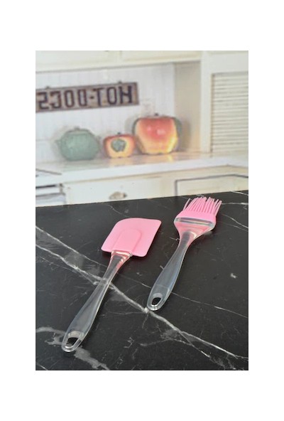 Baysa Slikon Saplı Yumurta Fırçası ve Spatula Ikili Set Baysa Slikon Saplı Yumurta Fırçası ve Spatula Ikili Set