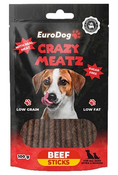 Eurodog Biftekli Çubuk Doğal Köpek Ödül Maması 100 gr